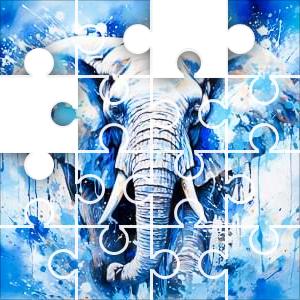 Elephant Art Puzzle JigZone.com